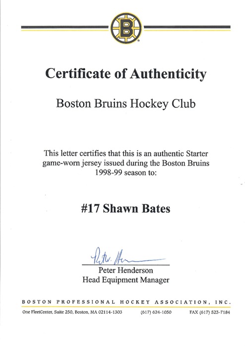 BOS Shawn Bates #17 :: GH JERSEYS